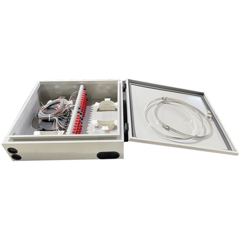 Quality 48 Core Wall Mount Fiber Distribution Box Outdoor Waterproof 48F LCD Adapter for sale