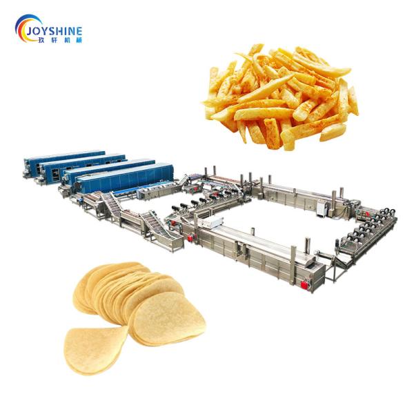 Quality Frozen French Fries Production Line Cassava Fresh Finger Potato Chips Making Machine 5500 KG for Farms for sale