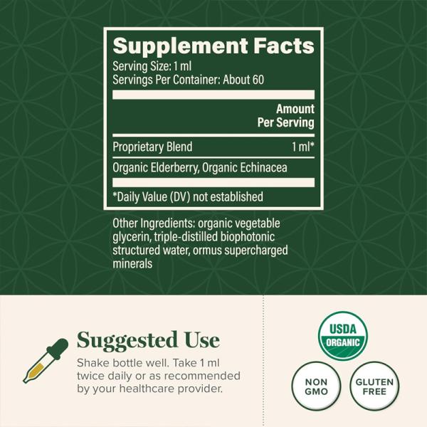 Quality OEM USDA Capsules Supplements Organic Elderberry Echinacea Drops For Immune for sale
