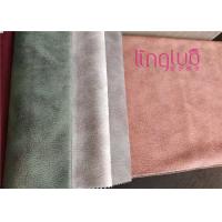 Quality 100% Polyester Suede Upholstery Fabric With Bronzing And Printing Water for sale