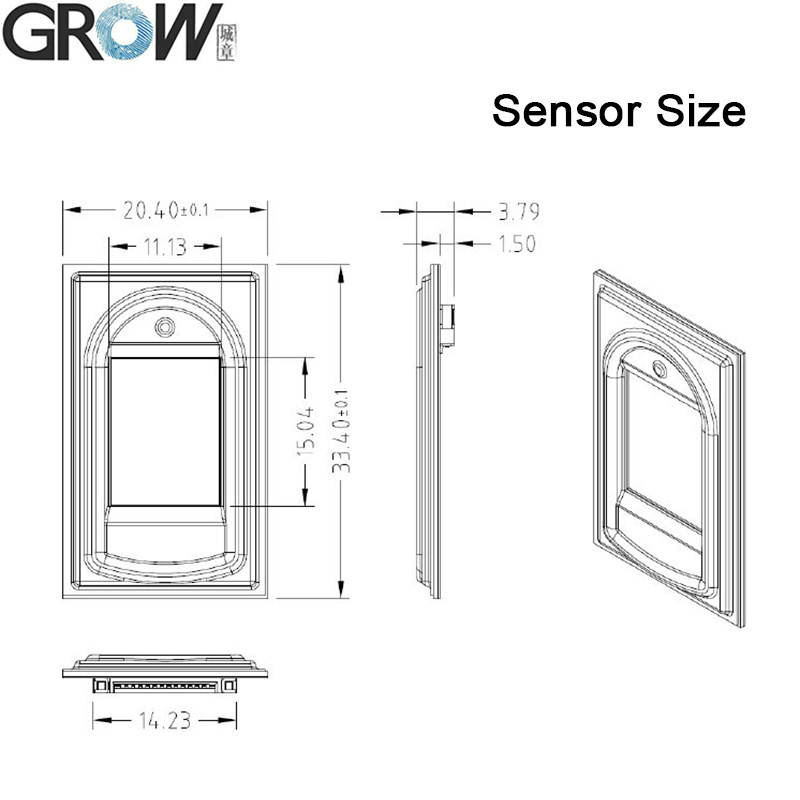 Grow R306 FPC1011f3 Capacitive Fingerprint Module with Free Sdk