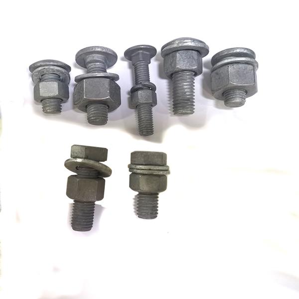Quality Custom Round Head Bolts Electro Galvanized Guardrail Bolts for sale