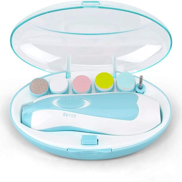 Quality Hot selling  Electric Nail Trimmer Nail File Toes Fingernails Care with LED Light for Newborn baby Kids and Adult for sale