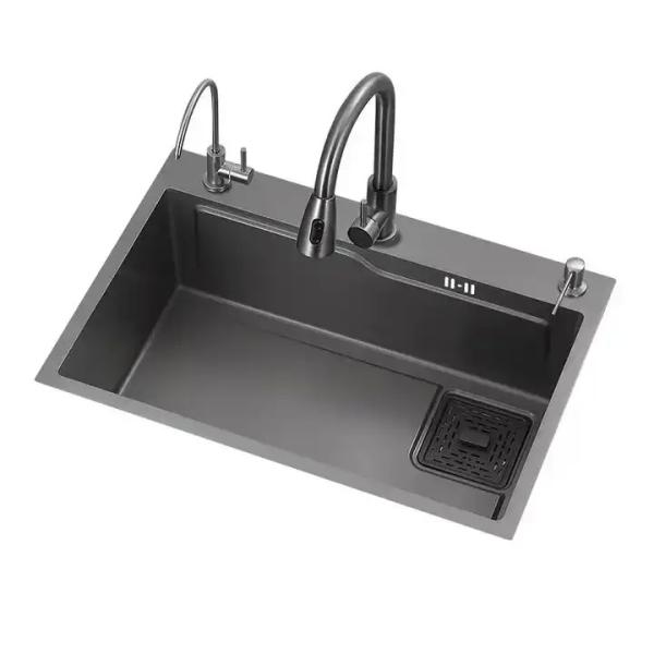 Quality Modern Kitchen Stainless Utility Sink Rectangular With Large Single Tank for sale