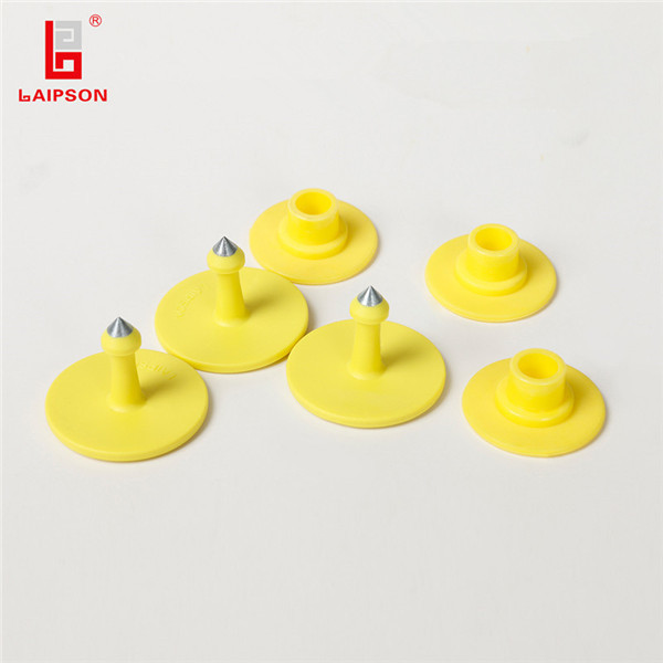 Quality Nfc Round Pink Sheep Goat Rfid UHF Ear Tag 5g 32mm*24mm ISO18000-6C for sale