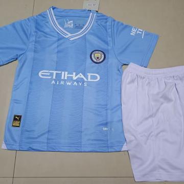 Quality Premium Kids Soccer Jerseys Custom Name Football Blue Jersey for sale