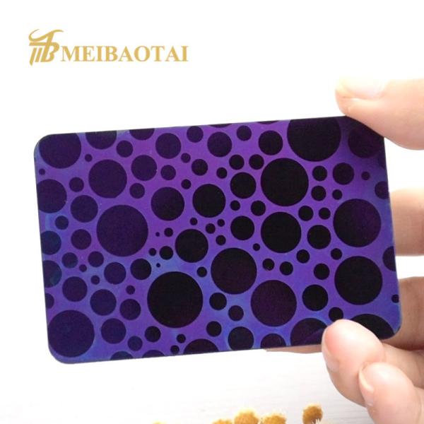 Quality Pvd Purple Polish Etched Stainless Steel Sheet With Novancel Film for sale