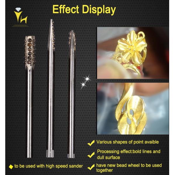 Quality Ss304 Shank 48 Pieces Natural Diamond Mace Points for sale