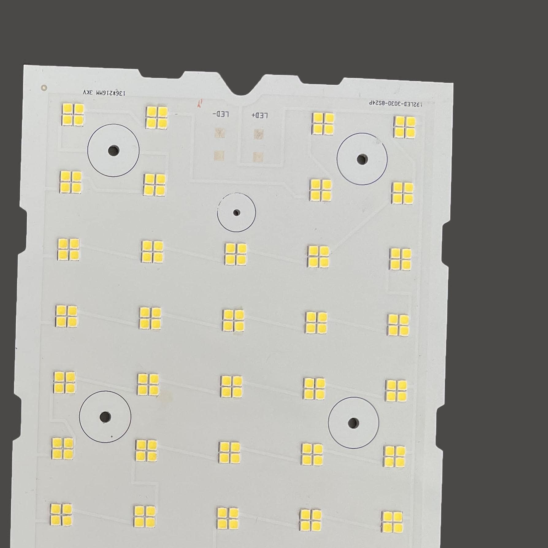 Quality 150W SMD 3030 LED PCB Board with TYPE2-M Beam Angle Lens for Light Module for sale