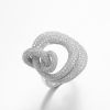 china Annulus Shape 7.59g 925 Silver CZ Rings Rhodium Plated Infinite Loop Ring