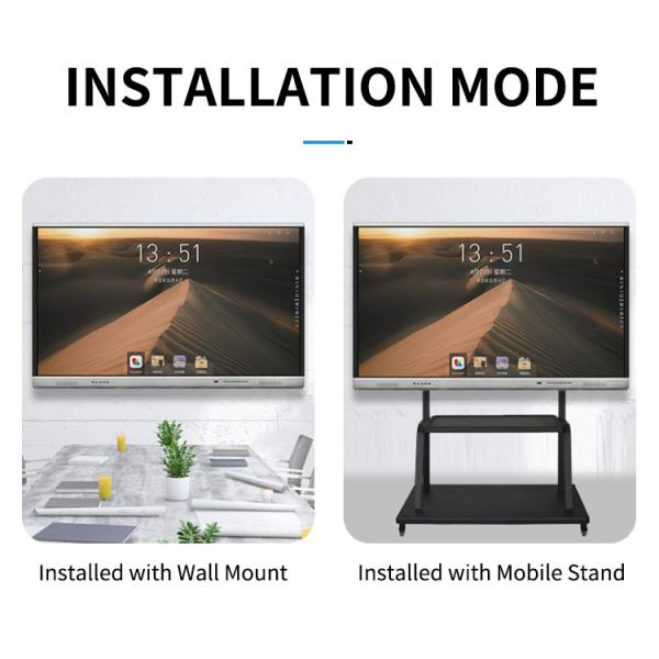 Quality CE 4mm Glass LCD Infrared Smart Board Support Windows Linux Aluminum Alloy Frame for sale