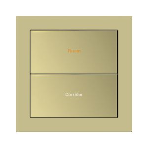 Quality 86mm Modbus Wall Switch , Home Lighting Switches Two Gang Push Button for sale