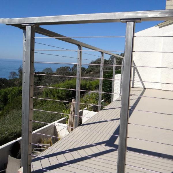Quality 90 - 120mm Height Aluminium Glass Stair Balustrade Wire Cable Railing for sale