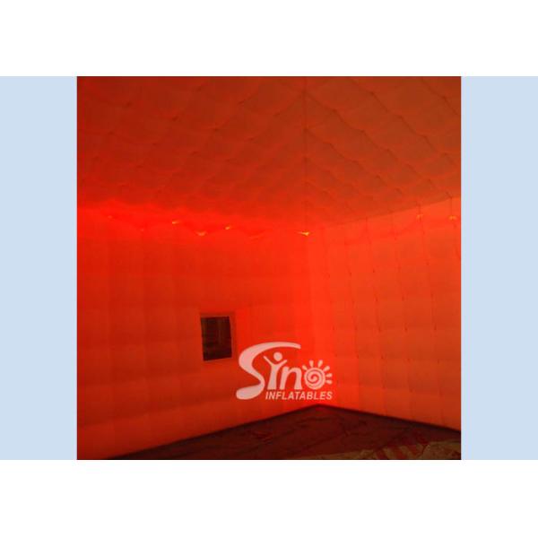 Quality 8x8 meters outdoor giant led light inflatable cube tent for parties or events for sale
