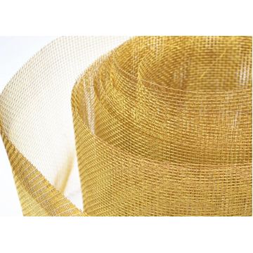 Quality 1.2m 1.5m Brass Insect Screen Metal Security Mesh Roll Plain Weave for sale