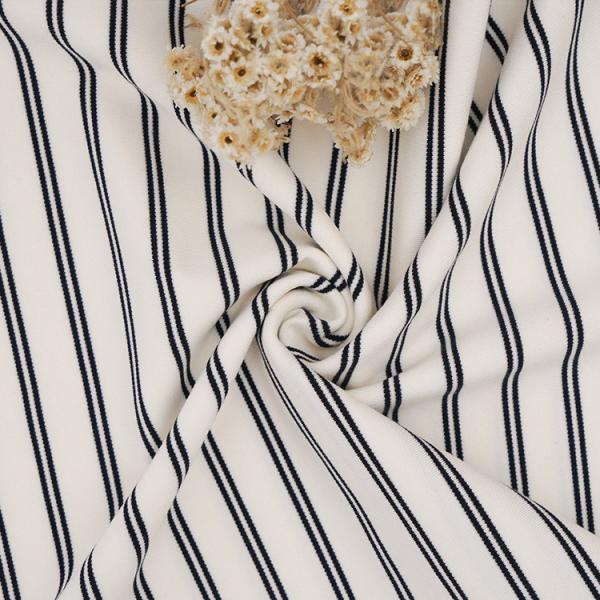 Quality High Elasticity Striped Knit Fabric for sale
