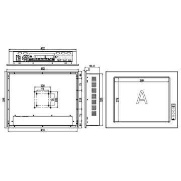 Quality IPPC-1701T 17" Industrial PC Touch Screen Monitor 1 Extended Slot Support I3 I5 for sale