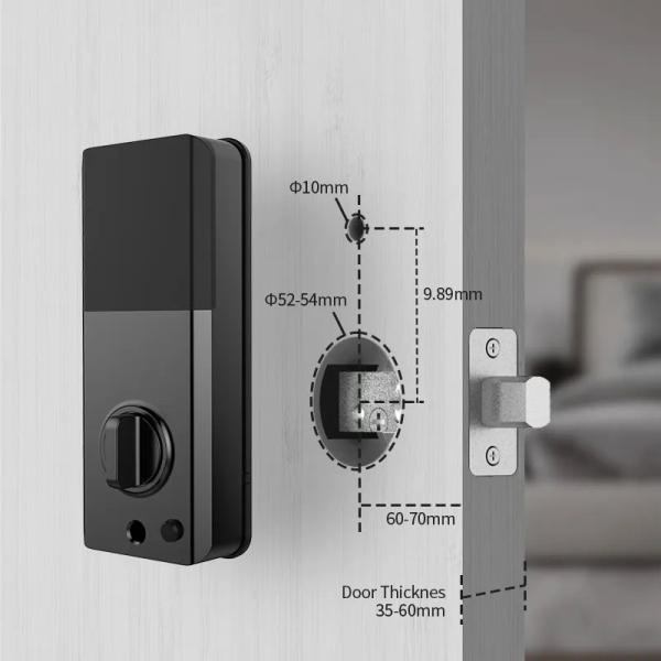 Quality Smart Deadbolt Fingerprint Office Door Lock Digital Code Tuya TTLock Remote for sale