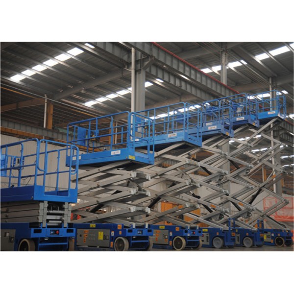 Quality Robust Reliable Rough Terrain Scissor Lift Easy Maintain Slope Alarm Funciton for sale