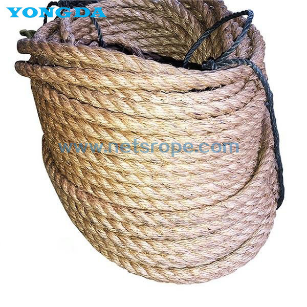 Quality ISO1181-2004[E] 3-Strand Hawser-Laid Sisal Rope for sale