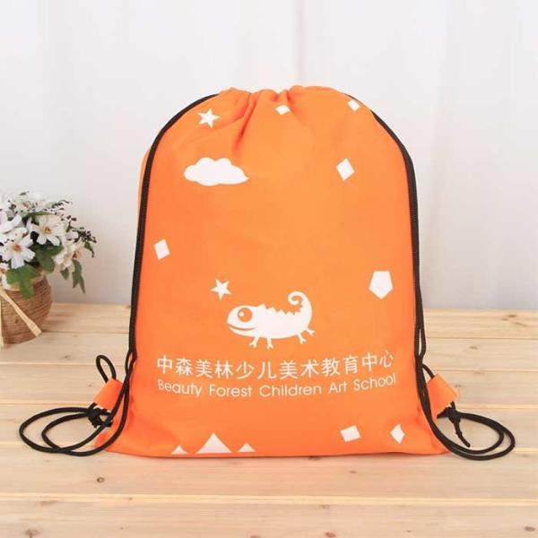 Quality Virgin Polypropylene Drawstring Non Woven Bag 95Gsm With Heat Transfer for sale