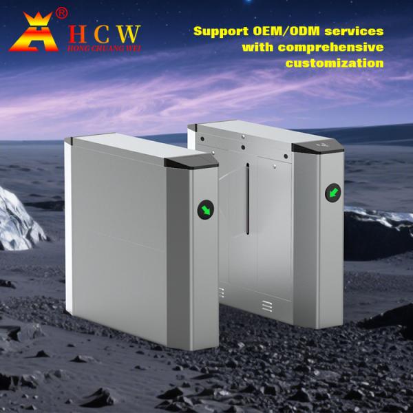 Quality SS304 Flap Barrier Turnstile Office Building Turnstiles 550mm Channel Width for sale