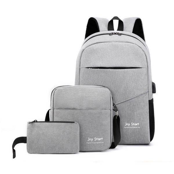 Quality Sympathybag 3 Piece Men Laptop Backpack Anti Theft USB Charging Custom Logo for sale