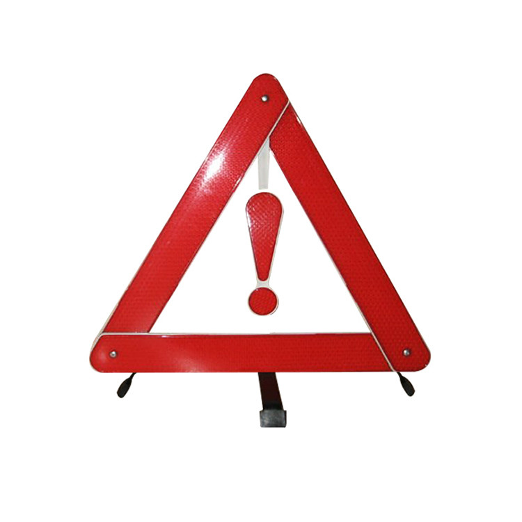 Quality Easily Assemble Red Dot Reflective Roadside Car Emergency Warning Triangle for for sale