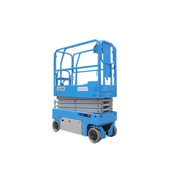 Quality Indoor Outdoor Single Man  Electric Scissor Lift  Pneumatic 8m 10m 12m Towable for sale