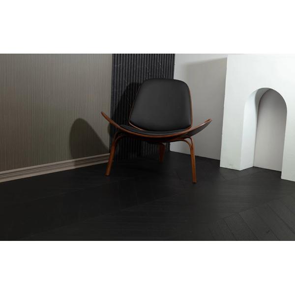Quality Cool Black Oak Chevron Parquet Engineered Wood Flooring for sale