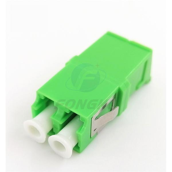 Quality Flangeless duplex LC /APC singlemode shutter fiber optic adapter for sale