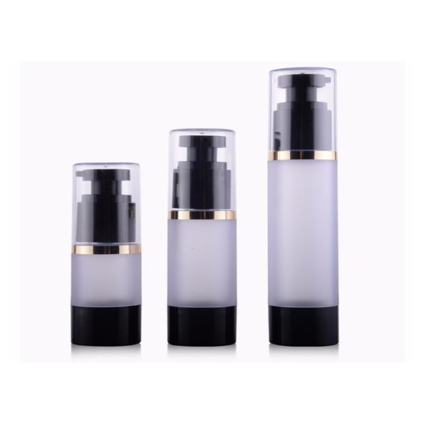 Quality Black AS Airless Cosmetic Bottles 30ml FDA Hot Stamp Printing Custom Color for sale