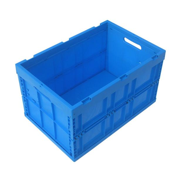 Quality Logo Printing Collapsible Plastic Containers / Folding Storage Crates for sale