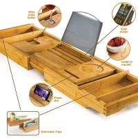 Quality CE Certificate Bamboo Bathroom Caddy Tray For Bathtub for sale