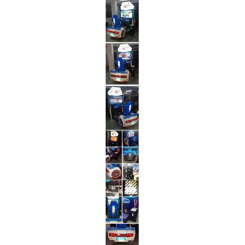 Full view of arcade machine in commercial setting