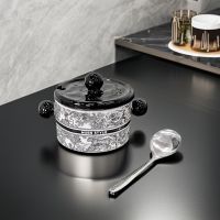 Quality Vintage Pinellia Flower Ceramic Bowl American Style and Microwaveable Food for sale