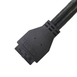 Quality USB 3.0 Panel Mount A x2 to 20 Pin Header Motherboard Custom Wire Harness for sale