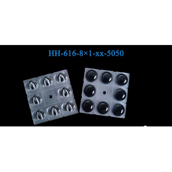 Quality Precision-Engineered Lens 49.8×49.8mm 8pcs Chips For Optimized Street Light Beam for sale
