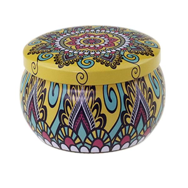 Quality Empty Decorative Candle Tins Michaels Round Antique Tin Candle Box Spice Tins for sale