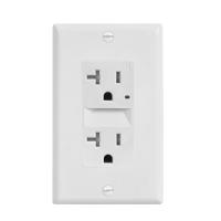 China Wall Mounted Electrical Socket With Night Light 20A 125V factory