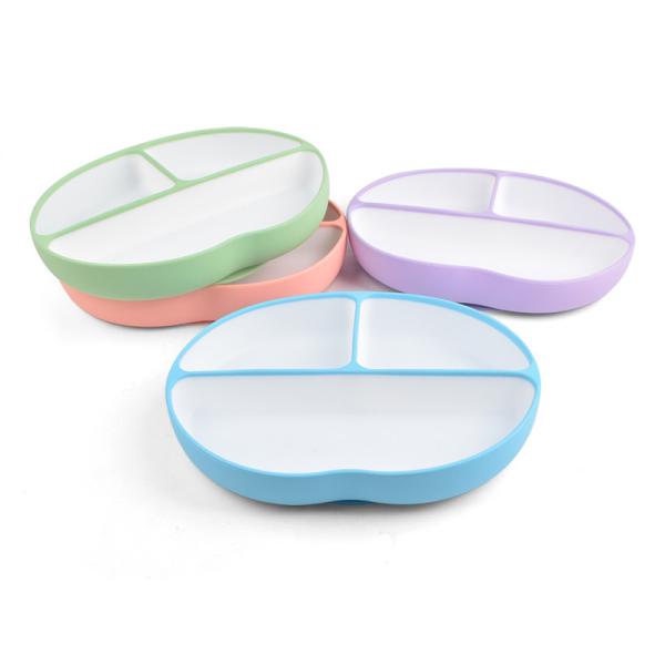 Quality Freezer Safe Silicone Childrens Plates Silicone Juveniles Plates for sale