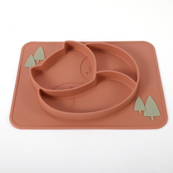 Quality Animal Design Toddler Silicone Plates Foldable Bowl Multi-Colored for sale