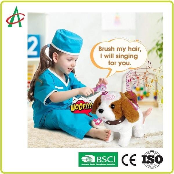 Quality 9.8'' Interactive Stuffed Puppy Walking barking singing for sale