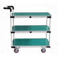 Quality Workshop anti-static trolley lean pipe composite tube shelves assembly cart for sale