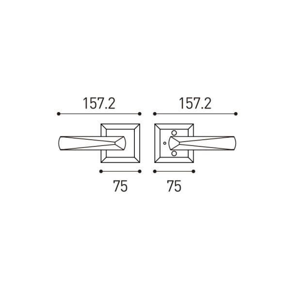 Quality Brass Privacy Lever Door Handle for sale
