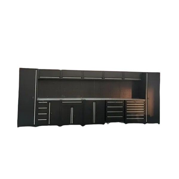 Quality Acceptable OEM ODM Metal Garage Cabinet with Heavy Duty Workbench and Casters for sale