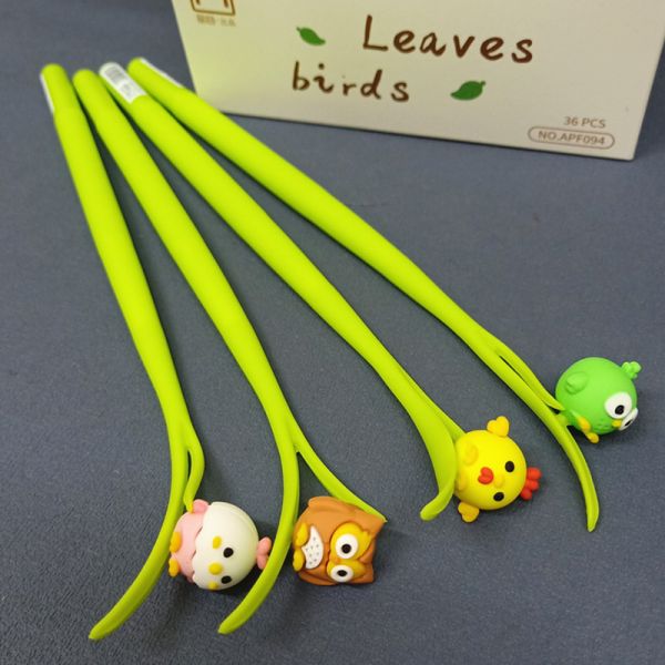 Quality Colorful Soft Rubber Little Bird Gel Pens Wobble Neutral Pen for Gifts Prizes for sale
