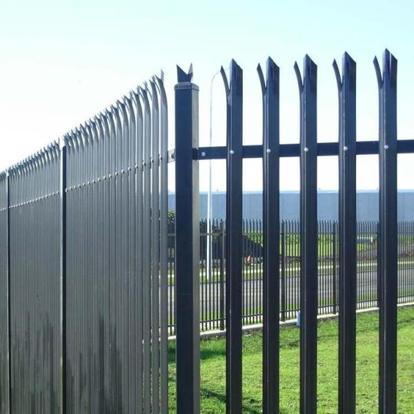Quality European style hot dipped palisade fencing railway metal palisade fencing for sale