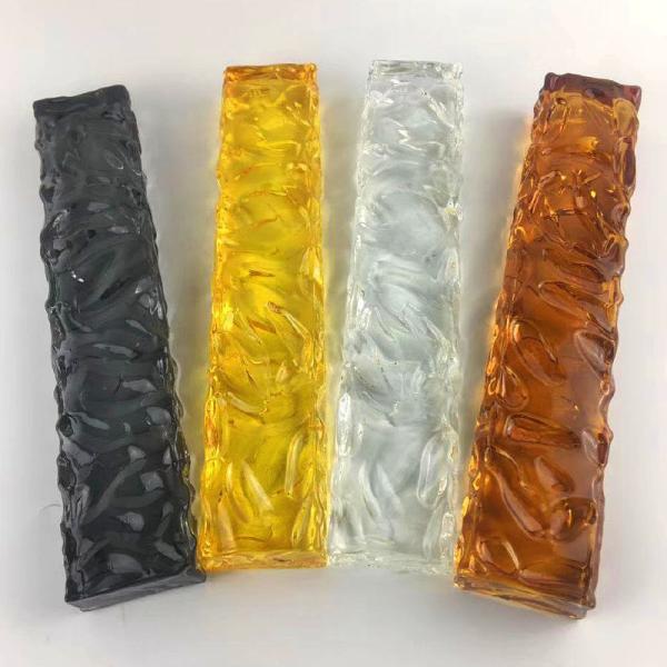 Quality Artistic Textured Glass Brick Blocks Superior Durability and Performance for for sale