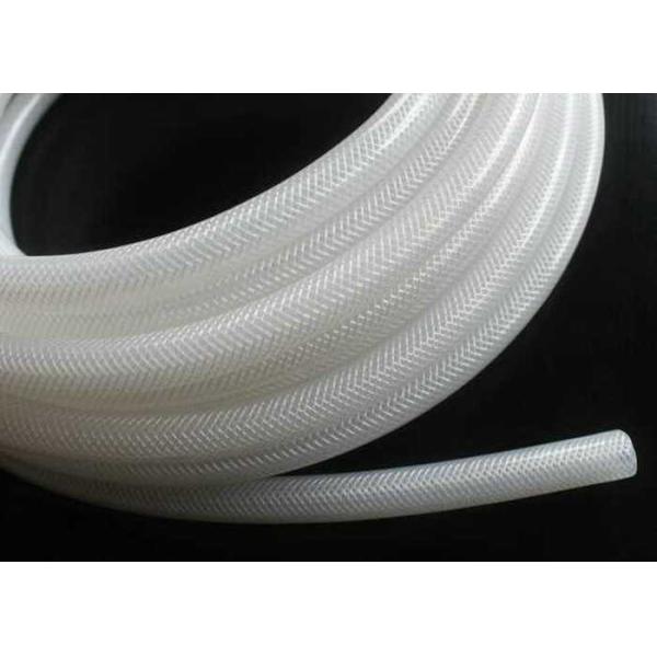 Quality Polyester Braid Silicone Rubber Tubing , Flexible Silicone Hose Food Grade for sale